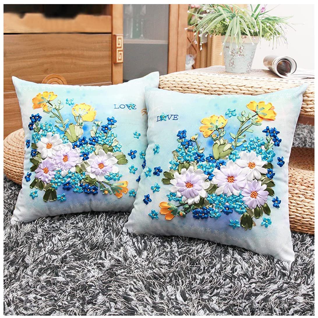 Throw Pillow Cover DIY Embroidery Kit (4 Pairs) – Maydear-Crafts